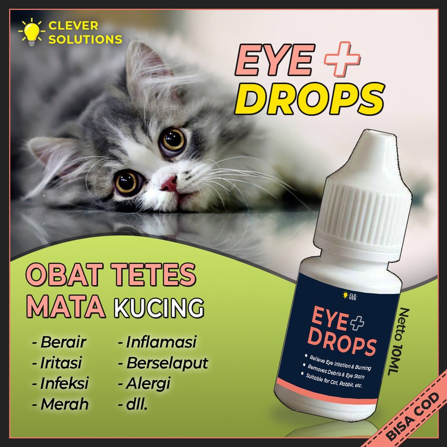 Jual Clever Solutions Eye + Drops plus Obat Tetes Mata Kucing Sakit ...