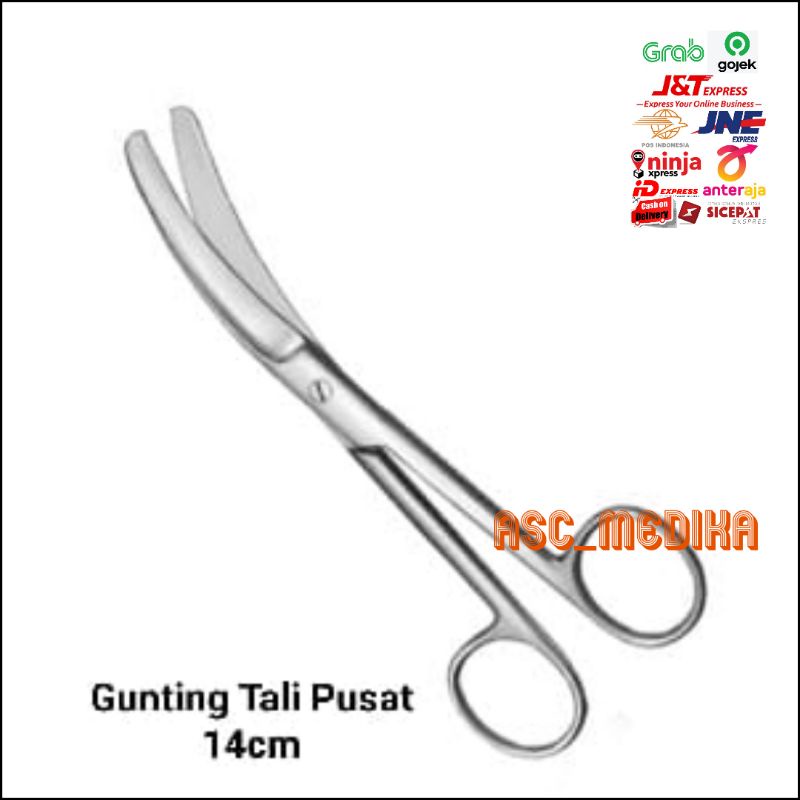 Jual Gunting Tali Pusat Tali Pusar 14cm / Gunting Operasi Umbilical ...