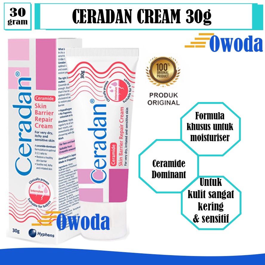Jual Ceradan Skin Barrier Repair Cream 30gr dan 80gr - Ceradan Cream ...