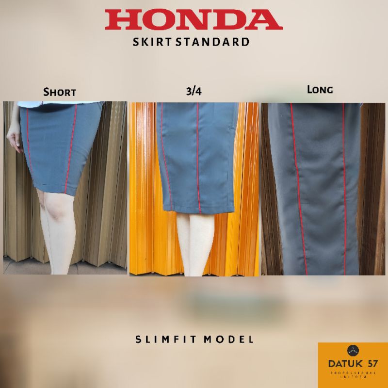 Jual BW38 Rok Seragam Honda Mobil Panjang, Pendek, 3/4 (Reguler Size ...