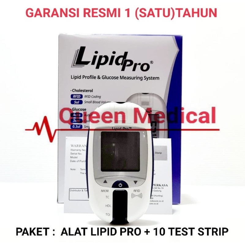 Jual Lipidpro Komplit Set (Alat + 10 test strip) Lipid Pro | Shopee ...