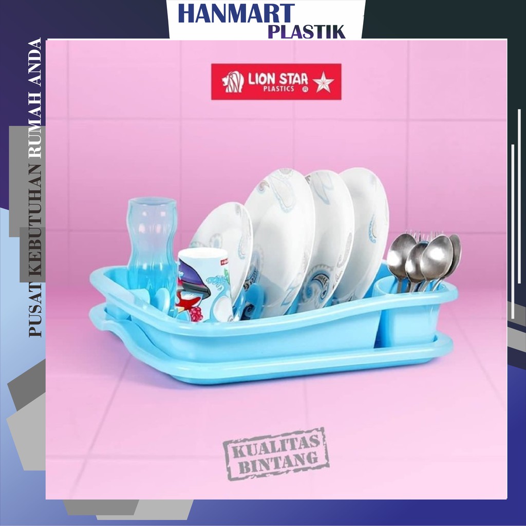 Jual Misty Dish Rack With Tray A-26 Lion Star Rak Piring Tatakan Gelas ...