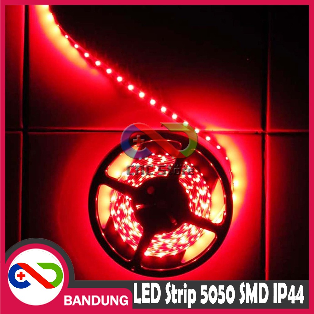 Jual LAMPU LED STRIP LIGHT MERAH 5050 SMD IP44 OUTDOOR 5 CM WATERPROOF ...