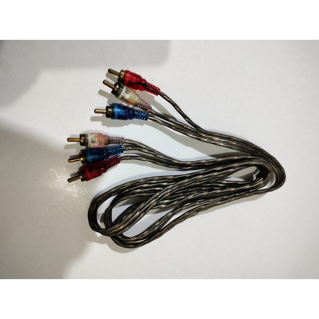 Jual KABEL RCA 3 WAY KABEL AUDIO VIDEO ABU ABU TRSPNT DS | Shopee Indonesia