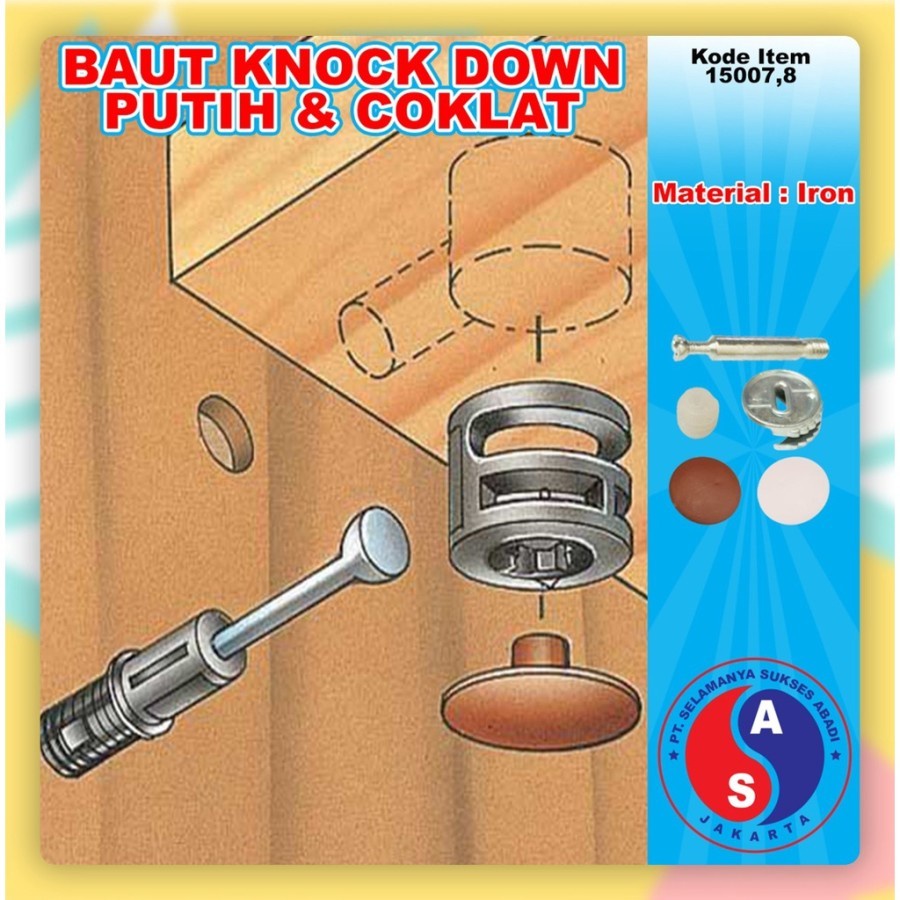 Jual BAUT KNOCKDOWN ELITE PUTIH / AMBALAN KNOCK DOWN COKLAT winston surabaya | Shopee Indonesia