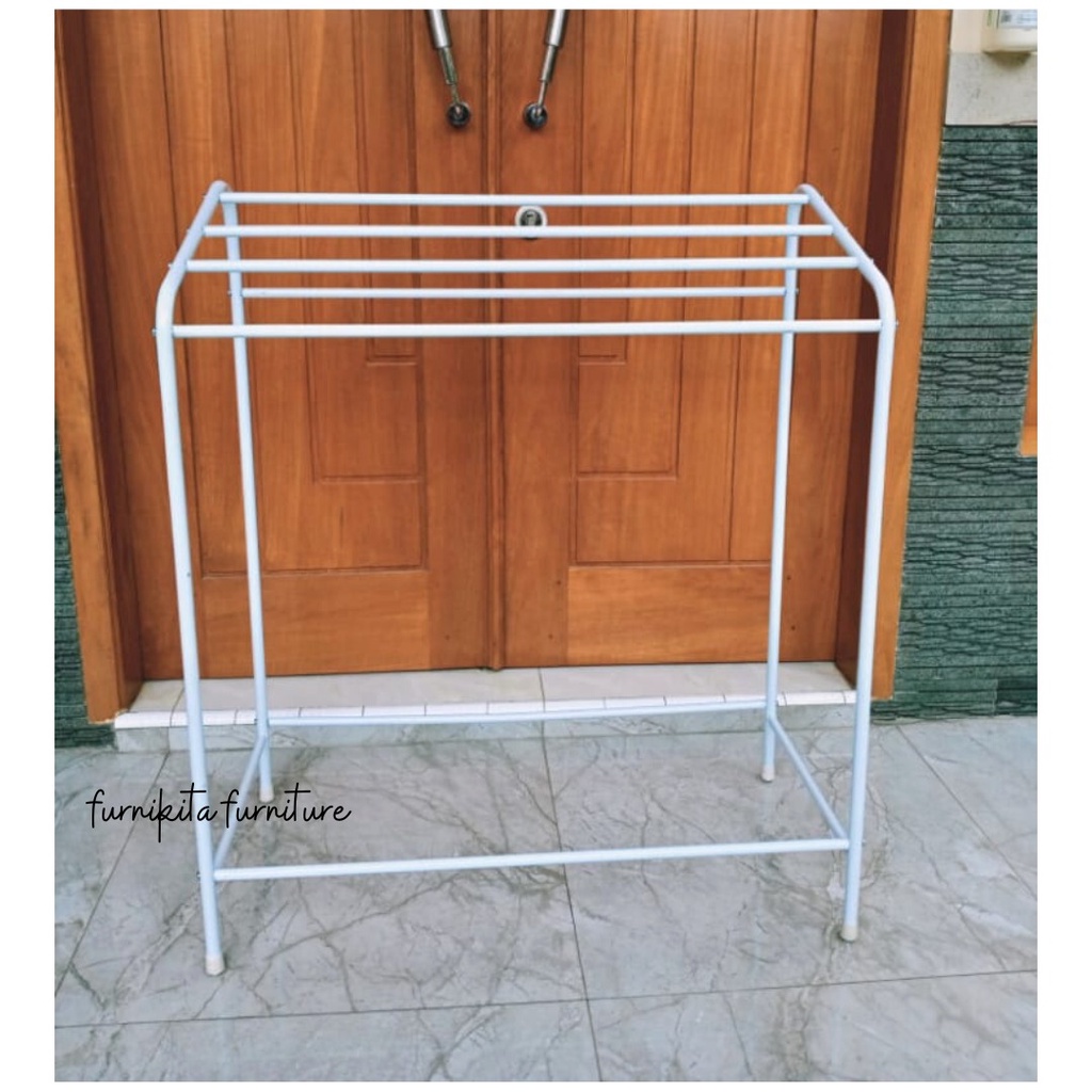 Jual JEMURAN HANDUK BESI BESAR PUTIH HITAM | Shopee Indonesia