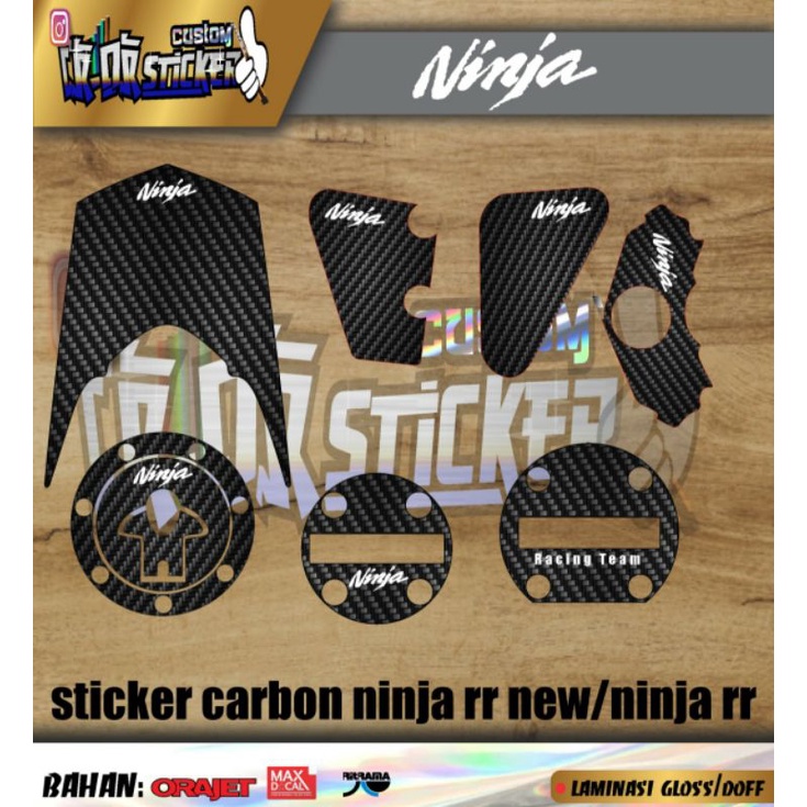 Jual sticker carbon ninja rr new. satu paket.untuk sgitiga atas.step ...