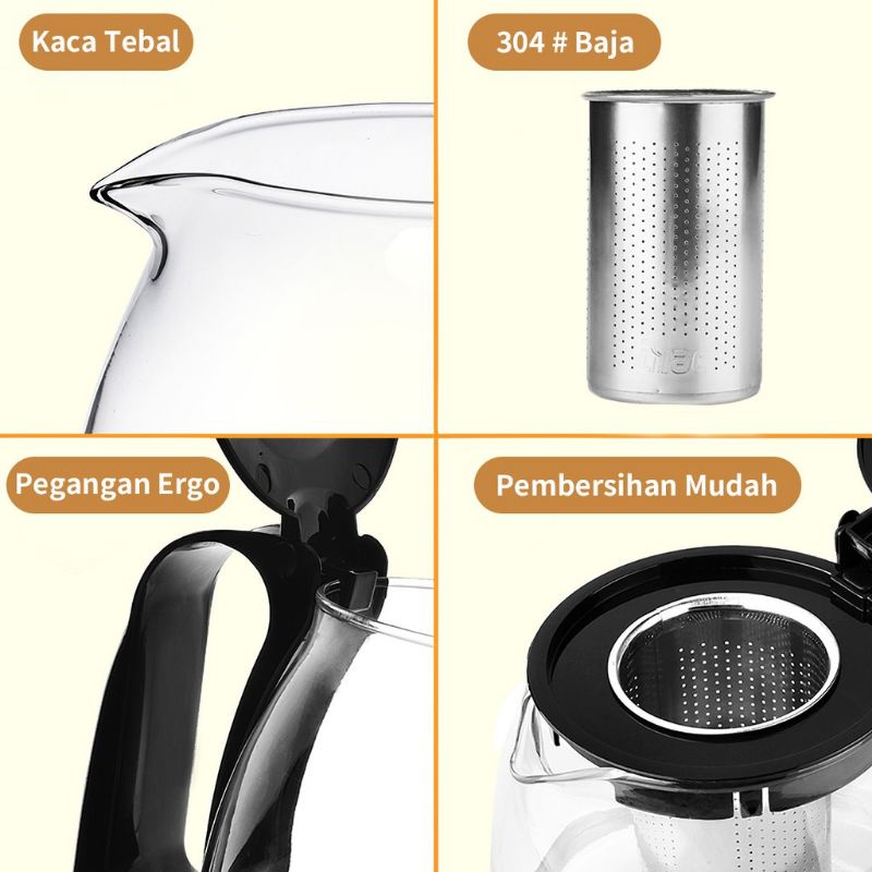 Jual teapot set saringan / tea pot / tea set / teko set / ceret set ...