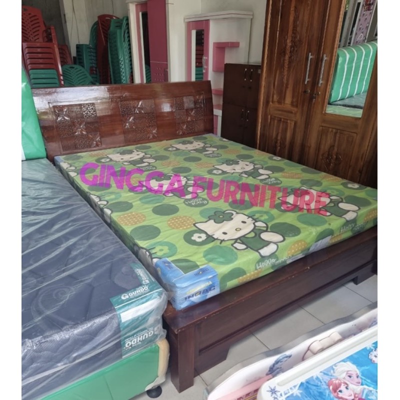 Jual DIVAN JATI UKIR MINIMALIS DIVAN KAYU 160 | Shopee Indonesia