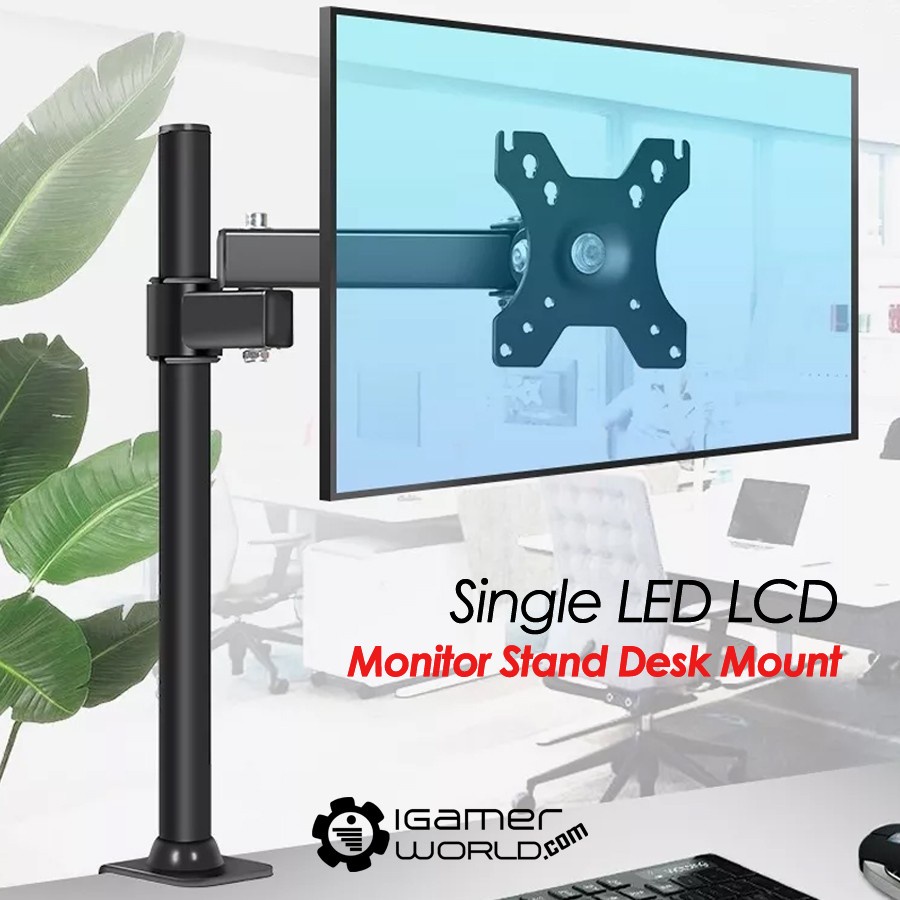 Jual Single LED LCD Monitor Stand Desk Mount / Stand Monitor up to 27 ...