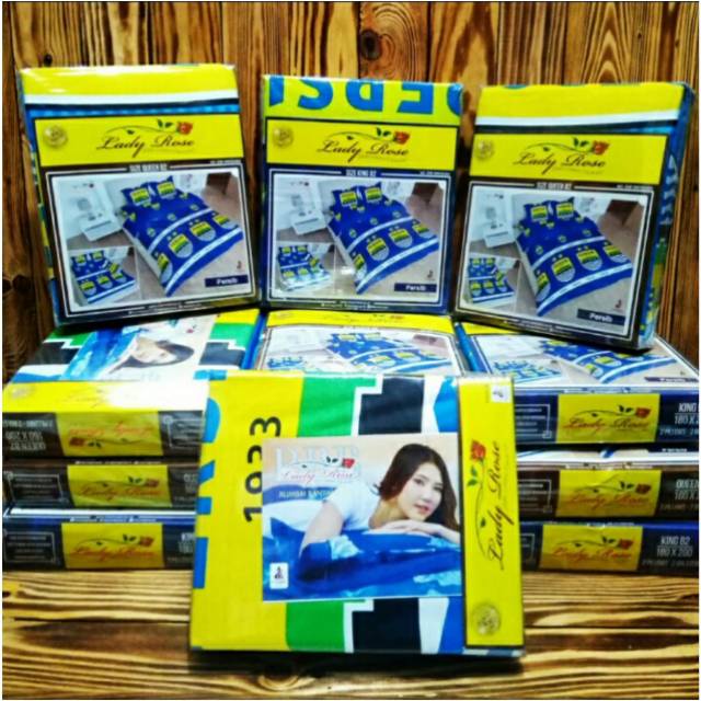 Jual Seprei persib 180*200/sprei persib kingsize lady rose anti luntur ...