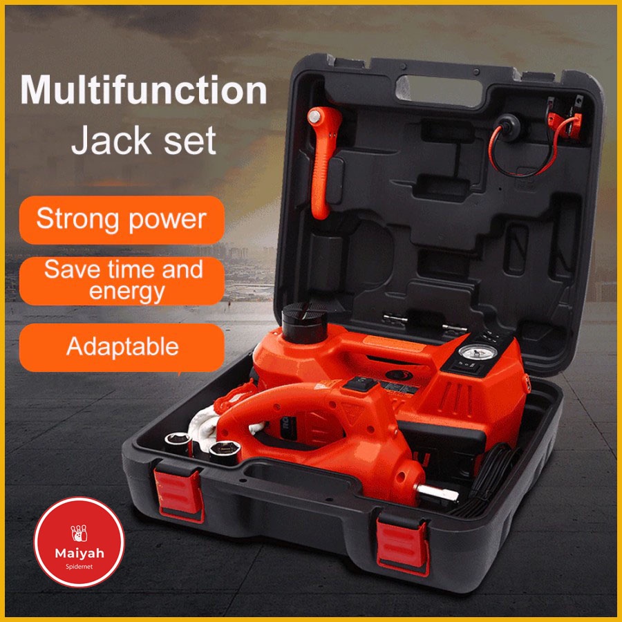 Jual Dongkrak SET Pompa Kunci Elektrik 4 in 1 Electric Car Jack 5 Ton ...