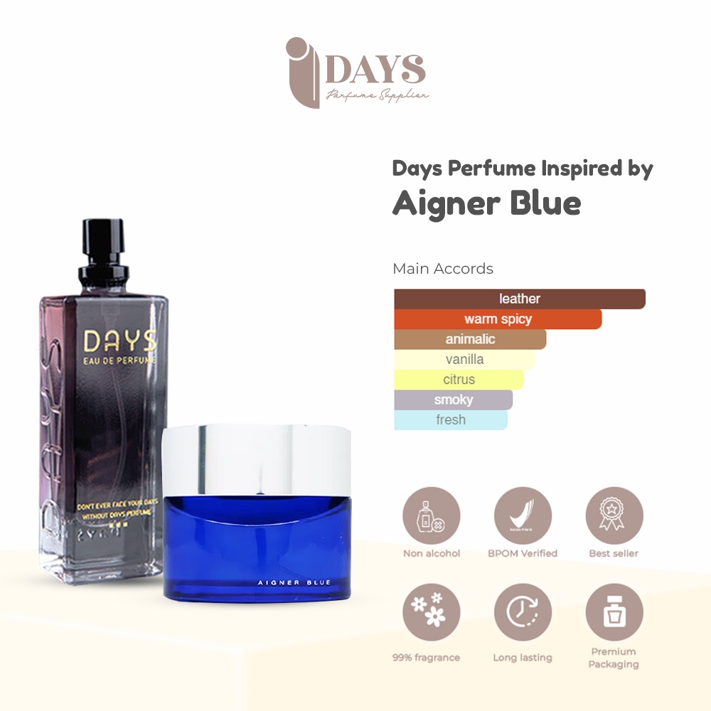 Jual DAYS PARFUM INSPIRED BY AIGNER BLUE | Shopee Indonesia