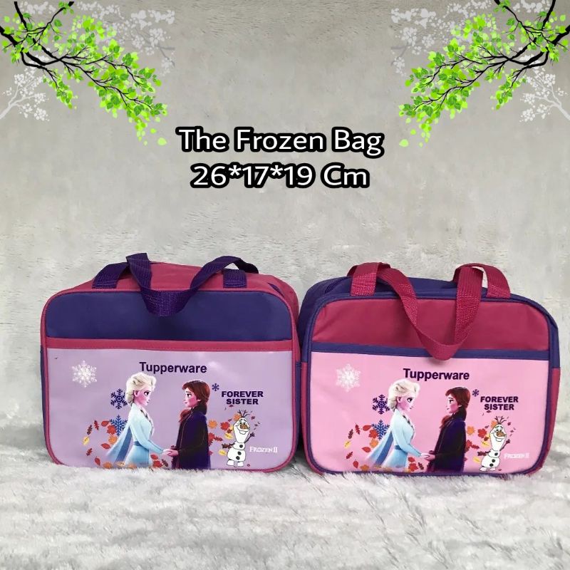 Jual Tas Bekal Frozen Tupperware (Zipper Bunga Es) | Shopee Indonesia
