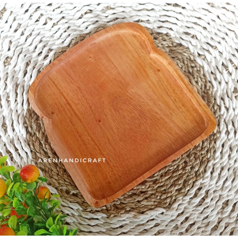 Jual ARENHANDICRAFT Piring roti kayu mahoni | Shopee Indonesia