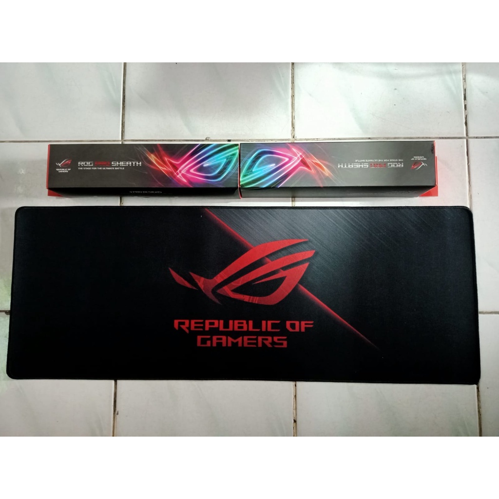 Jual MousePad Gaming ROG ukuran XL 800 x 300 x 4 mm / Alas Mouse ROG ...