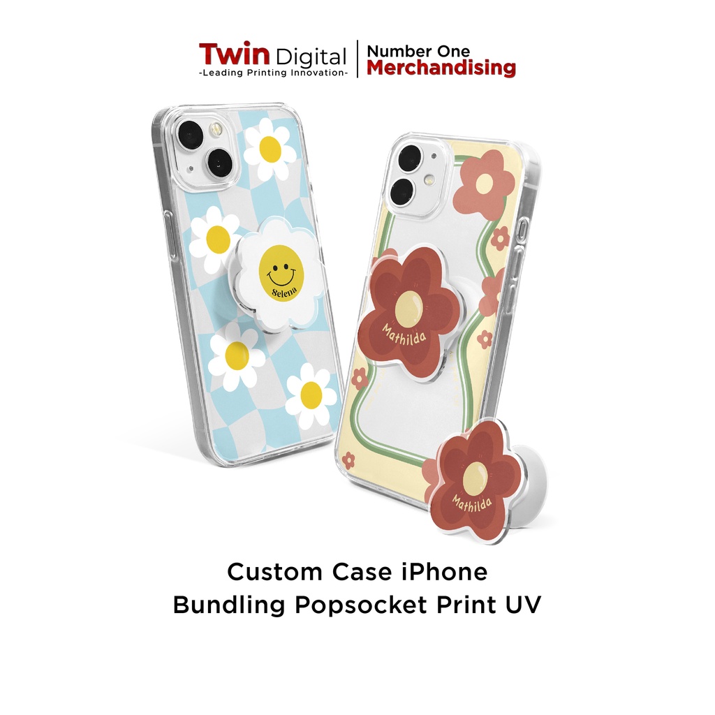 Jual Twindigital Custom Design Case iPhone Bundling Popsocket Print UV ...