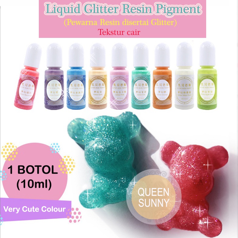 Jual PEWARNA RESIN GLITTER 10ML Liquid Pigment Resin Cat Tinta ...