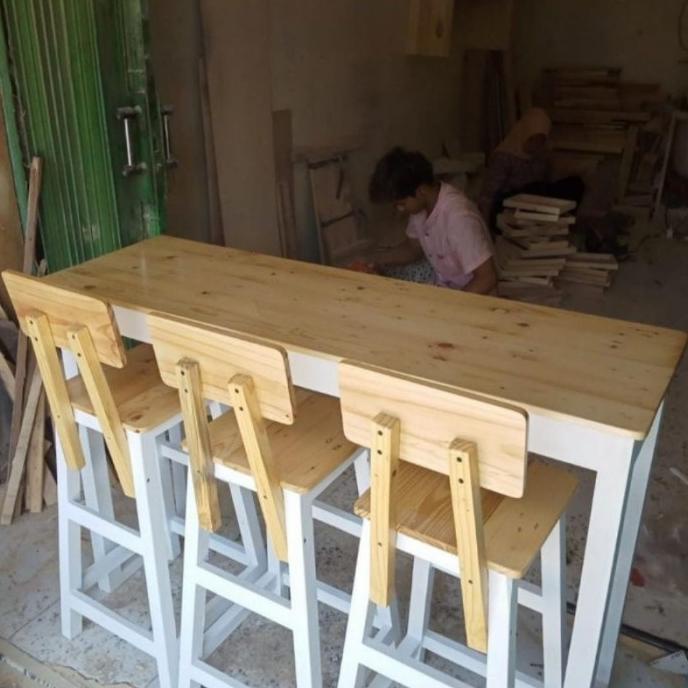Jual MEJA DINDING CAFE , MEJA MAKAN, MEJA RESTO KAYU JATI BELANDA JUNIL DH641631D | Shopee Indonesia