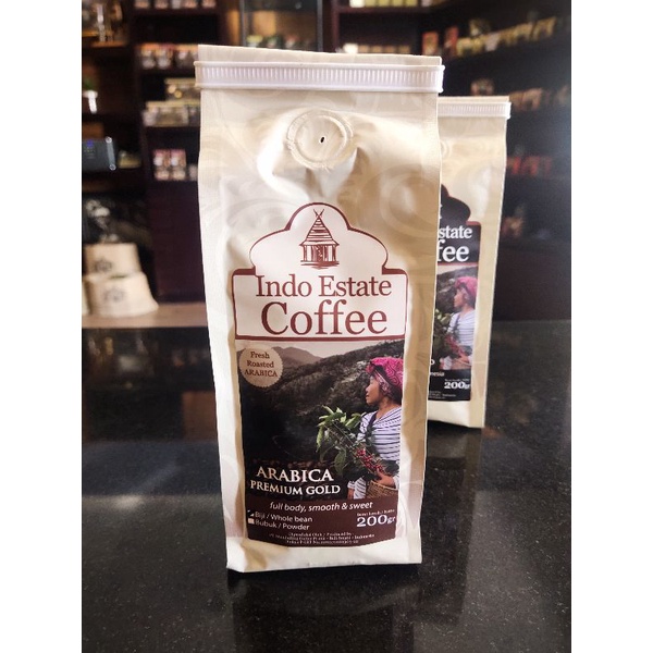 Jual ARABICA PREMIUM GOLD 200gr ( Indo estate Coffee) | Shopee Indonesia