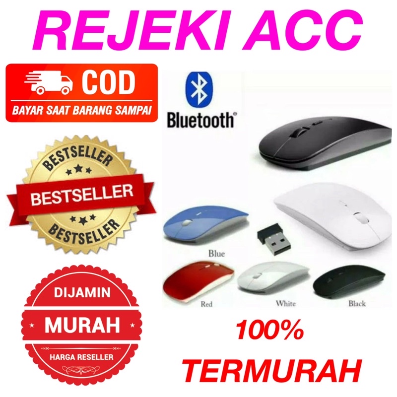 Jual Mouse Bluetooth Windows Slim Laptop Komputer Wireless Automatic ...