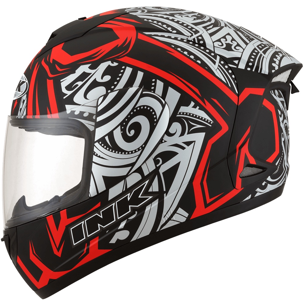 Jual HELM INK CL MAX #8 - MATT BLACK/RED FLUO | Shopee Indonesia