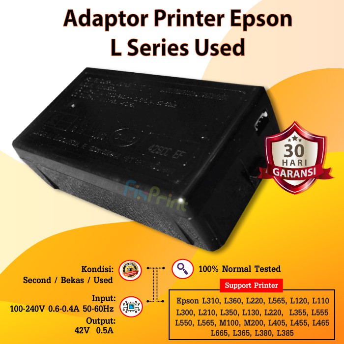 Jual Adaptor Power Supply Printer Epson L110 L120 L130 L210 L220 L300 ...