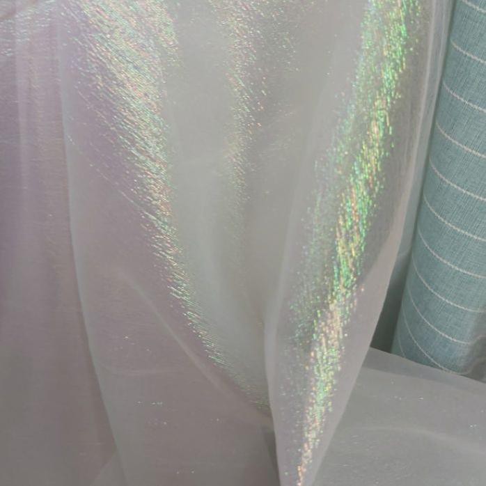 Jual >OR.I-0332!! kain organza bahan hologram gradasi pelangi trasparan ...