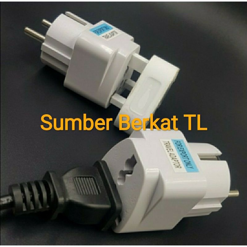 Jual Over Steker Bulat Kaki Tiga / Colokan kaki 3 Sambungan Steker ...