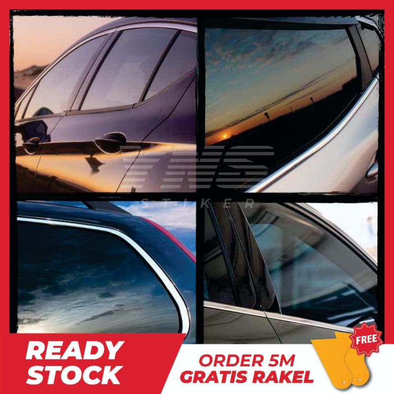 Jual Sticker Kaca Film Riben Hitam Jendela Rumah/Gedung/Kantor Lebar ...