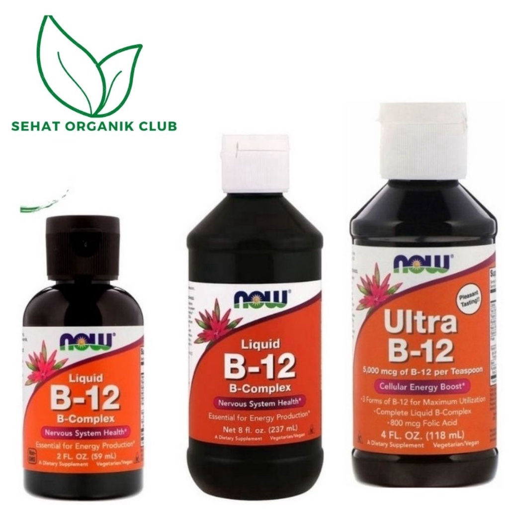 Jual Now Foods Liquid B-12 B12 B-Complex 59 ml ; Liquid B-12 B-Complex ...