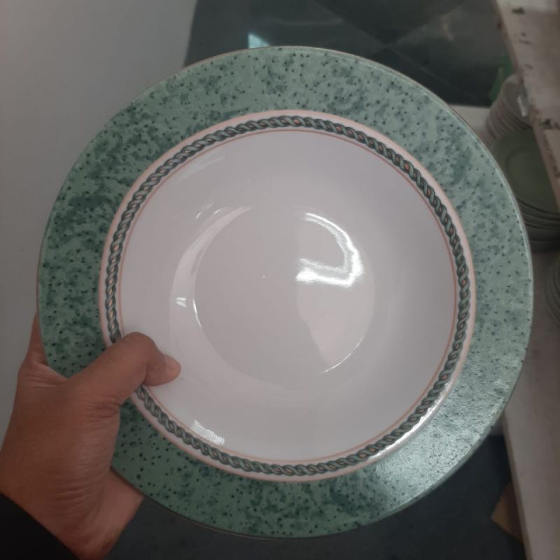 Jual KLASIK SOUP PLATE PIRING CEKUNG KERAMIK SANGO MOTIF ANTIK JADUL ...