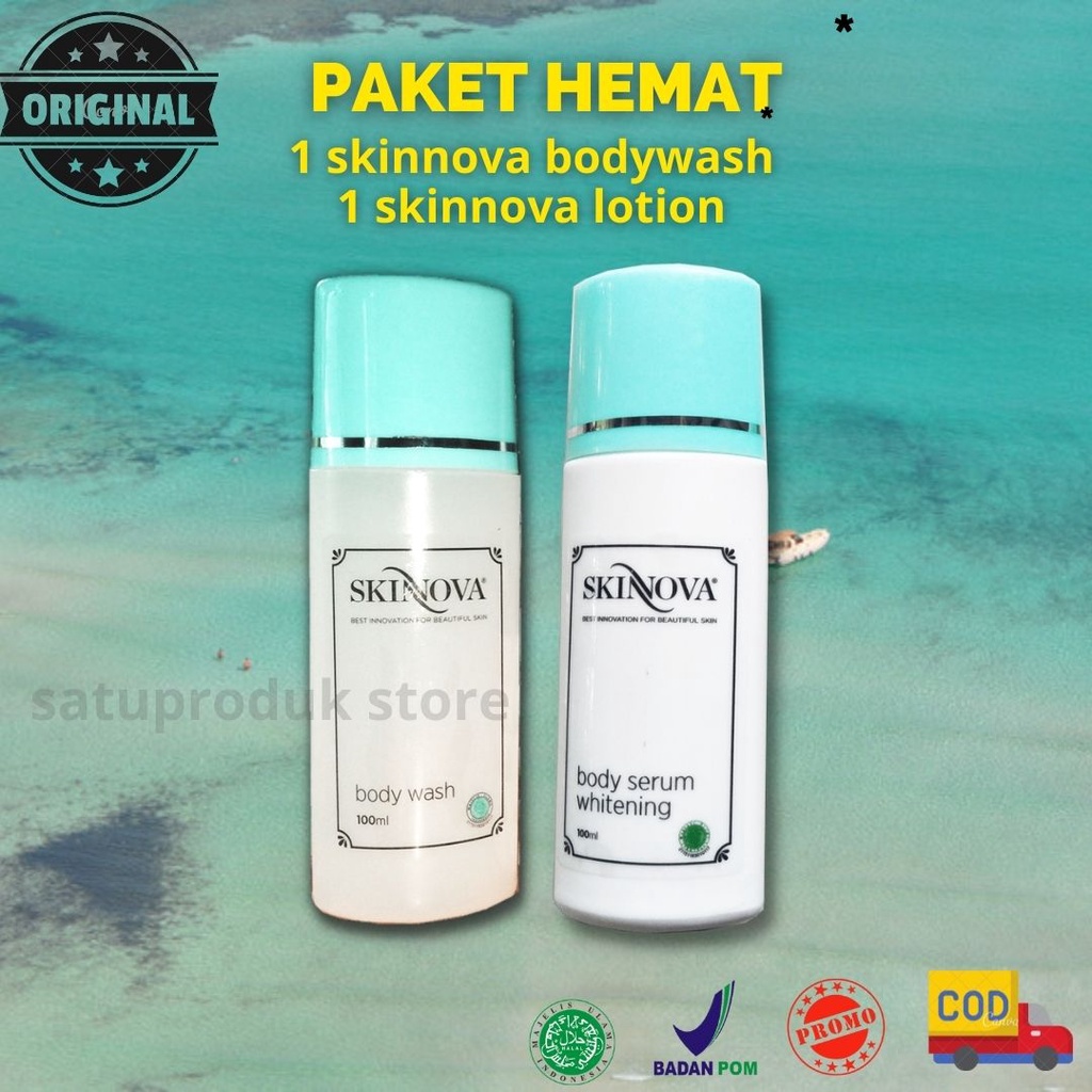 Jual PAKET HEMAT 1 SKINNOVA BODYWASH + 1 BODY LOTION SABUN DAN LOTION PENCERAH KULIT TUBUH ...