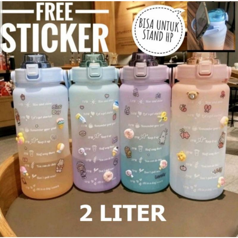 Jual BOTOL AIR 2 LITER KEKININAN ALA KOREA | Shopee Indonesia