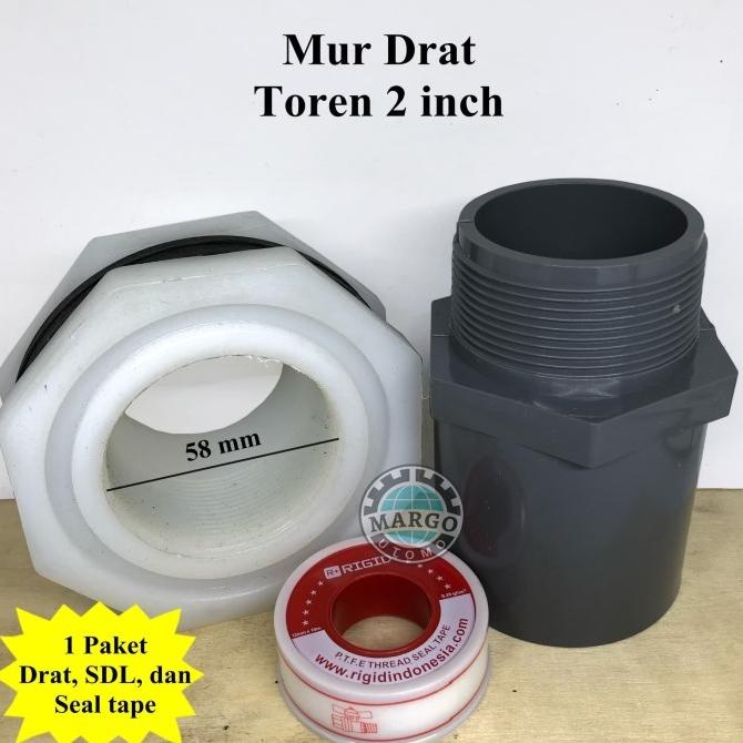 Jual mur drat torn ring tangki air big size 2 inch | Shopee Indonesia