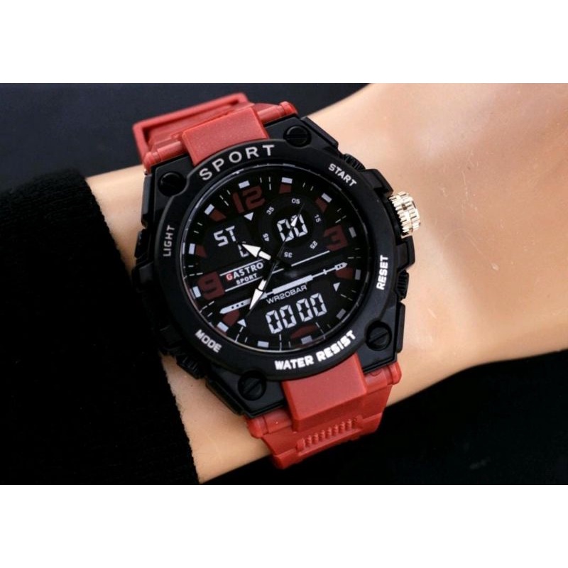Jual Jam Tangan Sport Jam Tangan Pria Besi Rubber Jam Tangan Anti Air ...