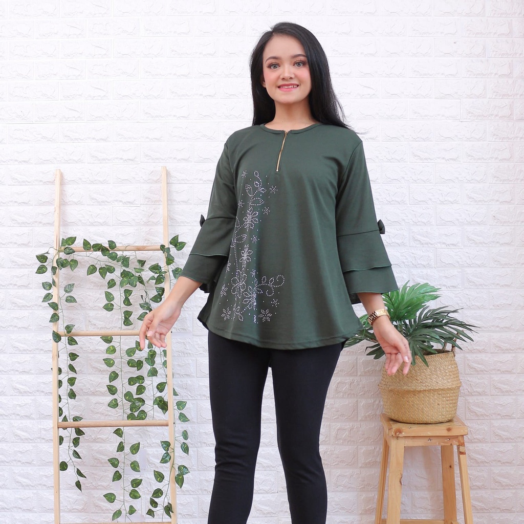 Jual Baju Ibu Ibu Atasan Blouse Motek Modern Shopee Indonesia