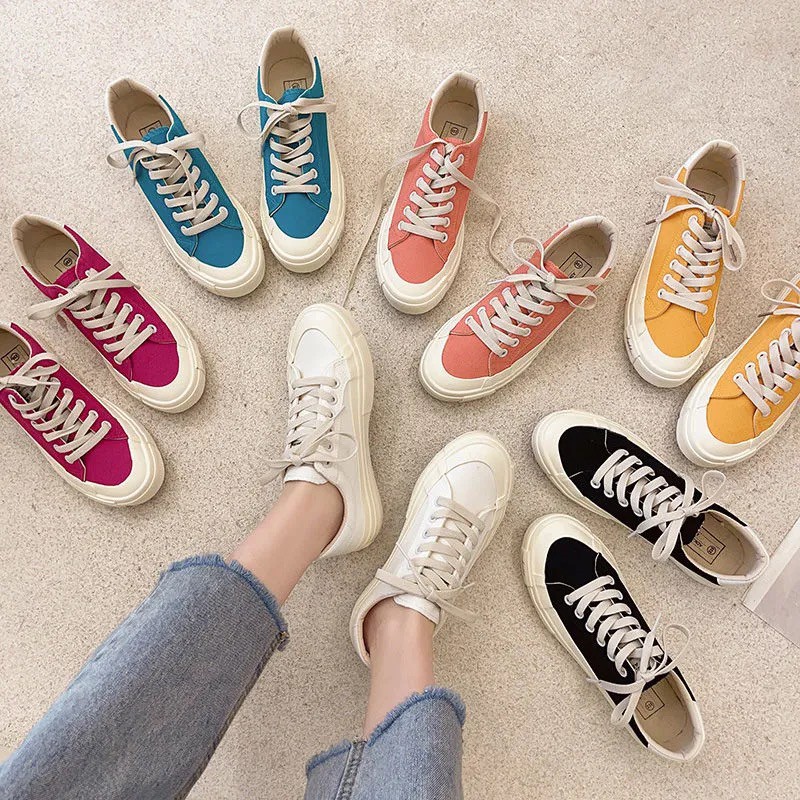 Jual Sneakers Canvas Wanita Sepatu Cewek Sepatu Warna dengan Model ...