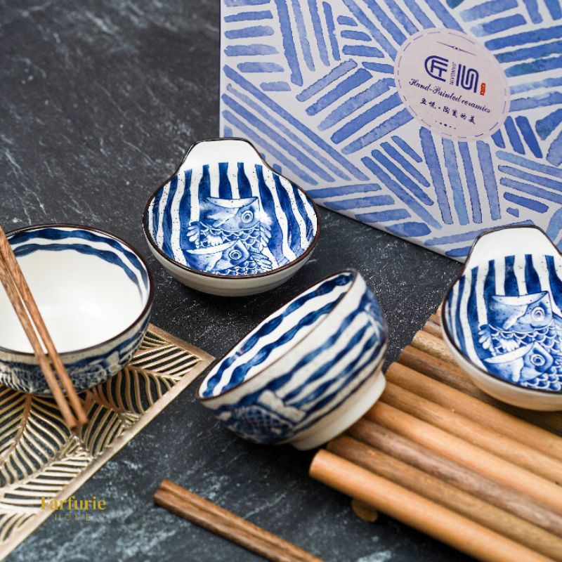 Jual Souvenir mangkok set mangkok keramik Hanpainted Japanese hampers ...