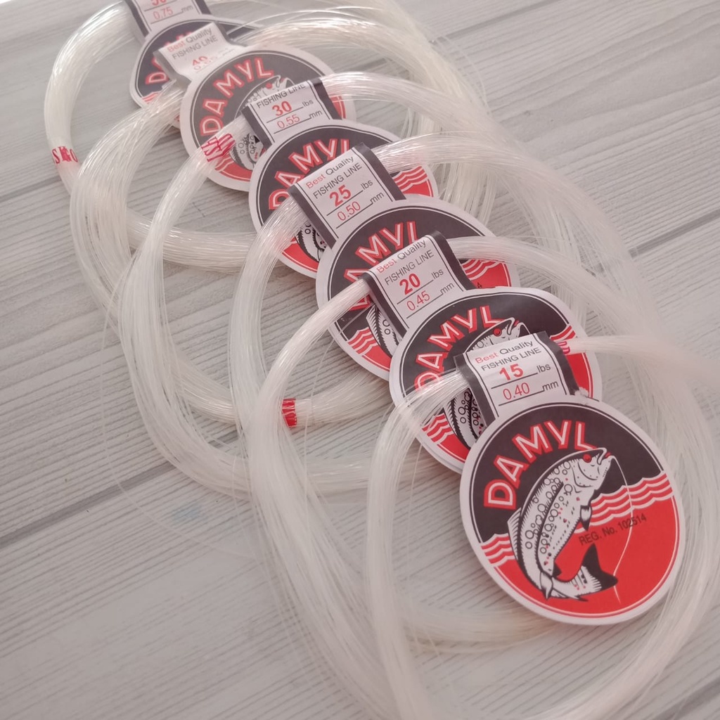 Jual Senar Pancing Damyl Benang Senar Leader Putih 1 Gulung Panjang 25 ...