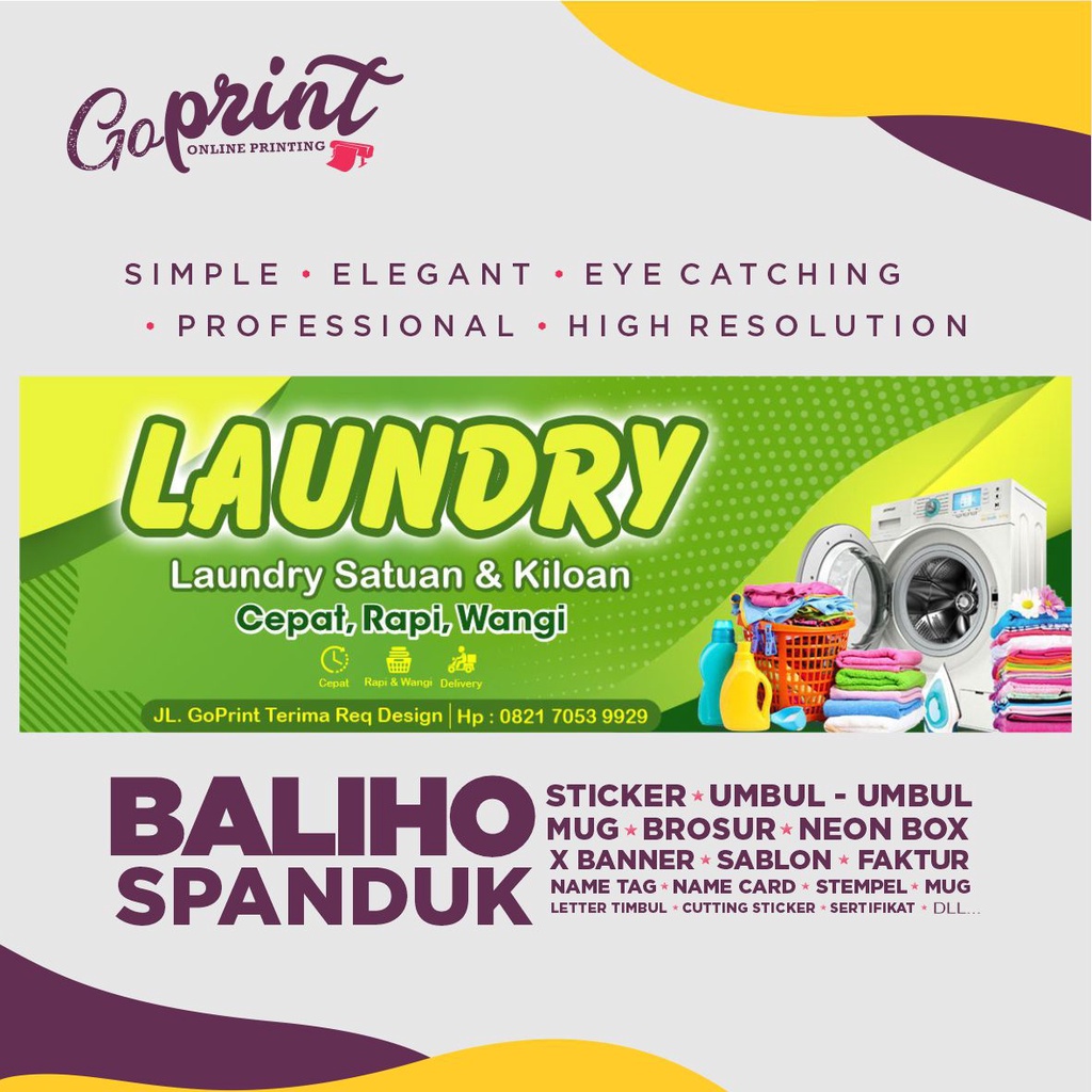 Jual Cetak spanduk Laundry murah gratis design cantik | Shopee Indonesia
