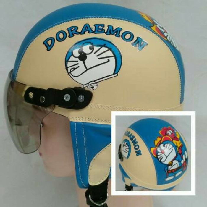 Jual Helm Anak Karakter Doraemon Krem Biru | Shopee Indonesia