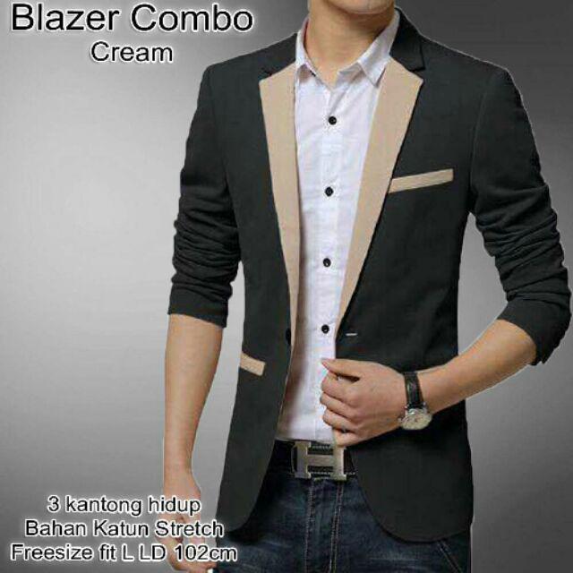 Jual BLAZER HUGO FASHION PRIA MODERN KEKINIAN LENGAN PANJANG BAHAN ...