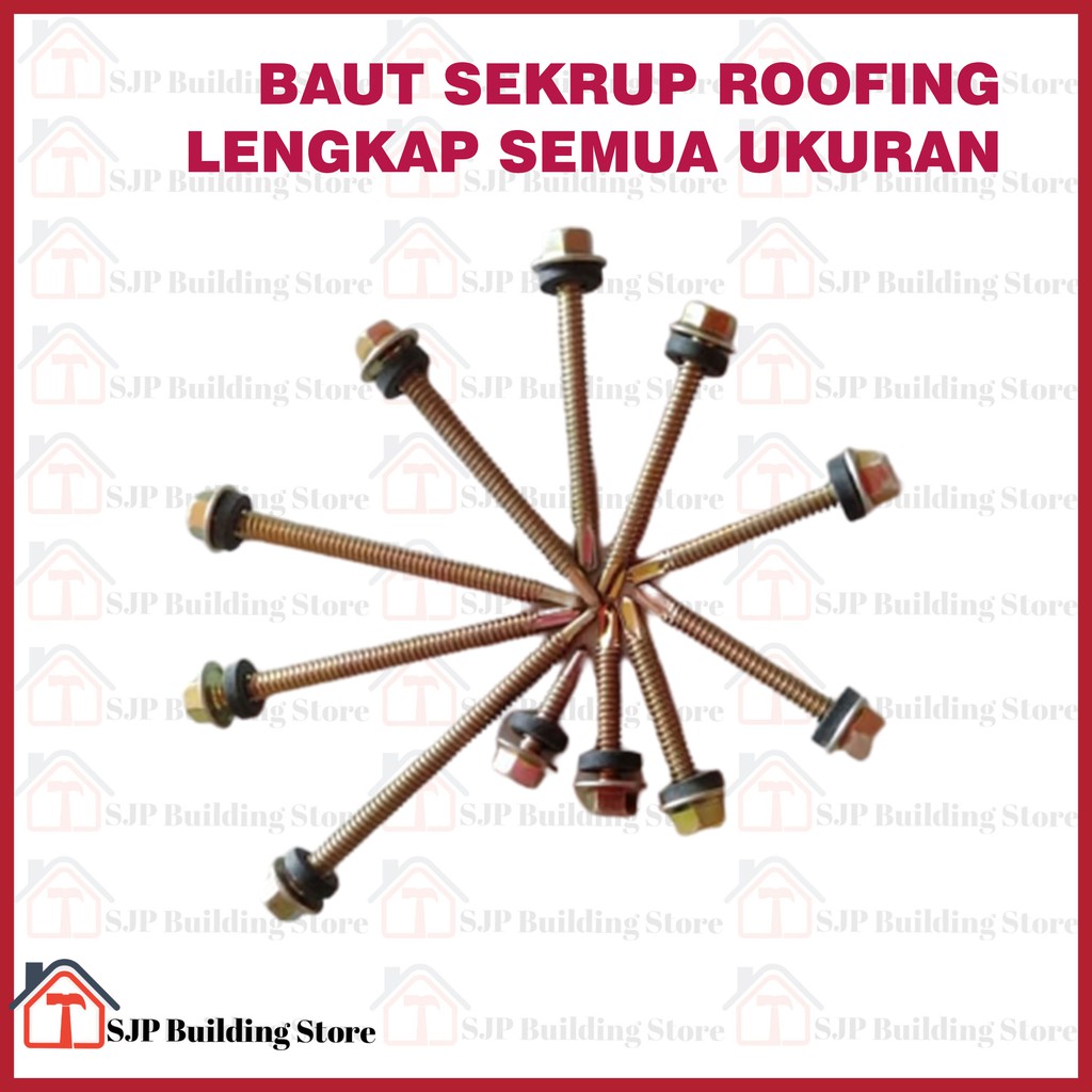 Jual [COD] Roofing Screw Atau Ruping Baut Baja Ringan UKURAN LENGKAP ...