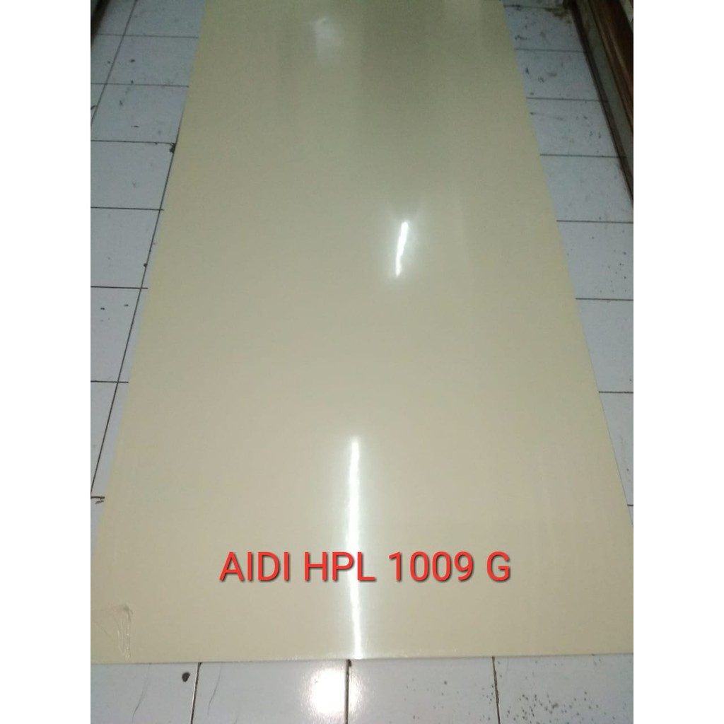 Jual AH 1009G GERMAN IVORY GLOSSY HPL CREAM POLOS HPL SOLID GLOSSY HPL ...