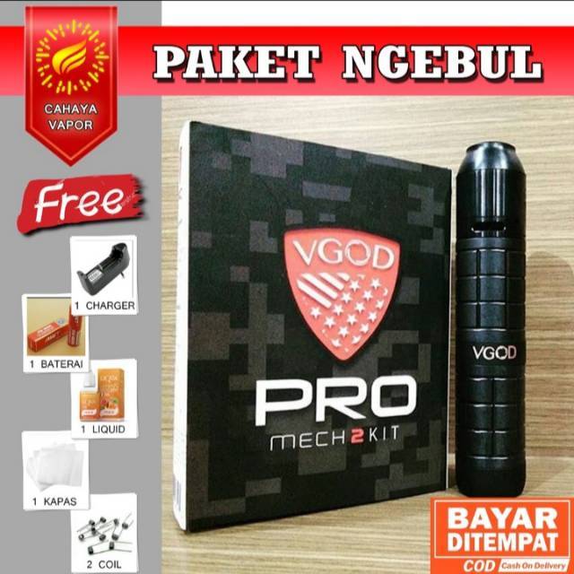Jual PAKET SIAP KEBUL VGOD Pro Mech 2 KIT - Free Charger,Baterai,Coil ...