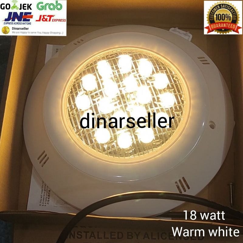 Jual LAMPU KOLAM RENANG LED UNDERWATER 18 WATT 18 MATA SWIMMING POOL ...