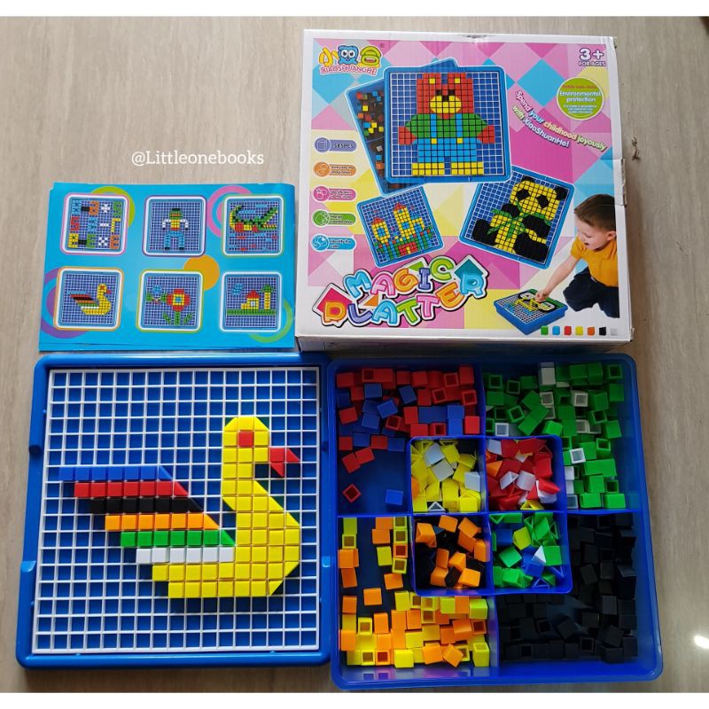 Jual Pixel Puzzle / DIY Mosaic Puzzle Magic Platter / Mainan Edukasi ...