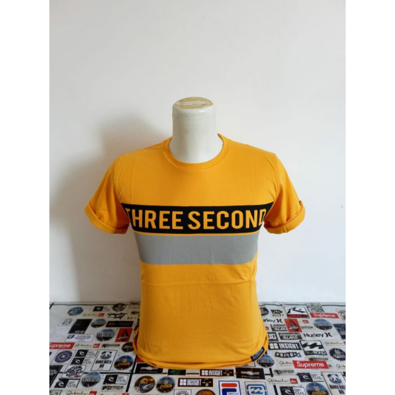 Jual KAOS 3 SECOND PREMIUM BAHAN KATUN + GRATIS MASKER BUFF - Ready L ...