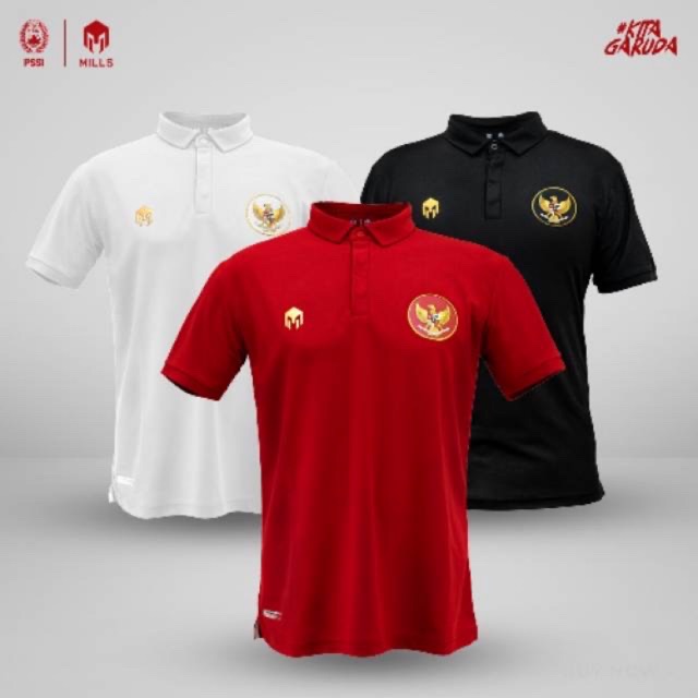 Jual Polo Shirt Official Timnas Indonesia Garuda - MILLS 100% Original ...